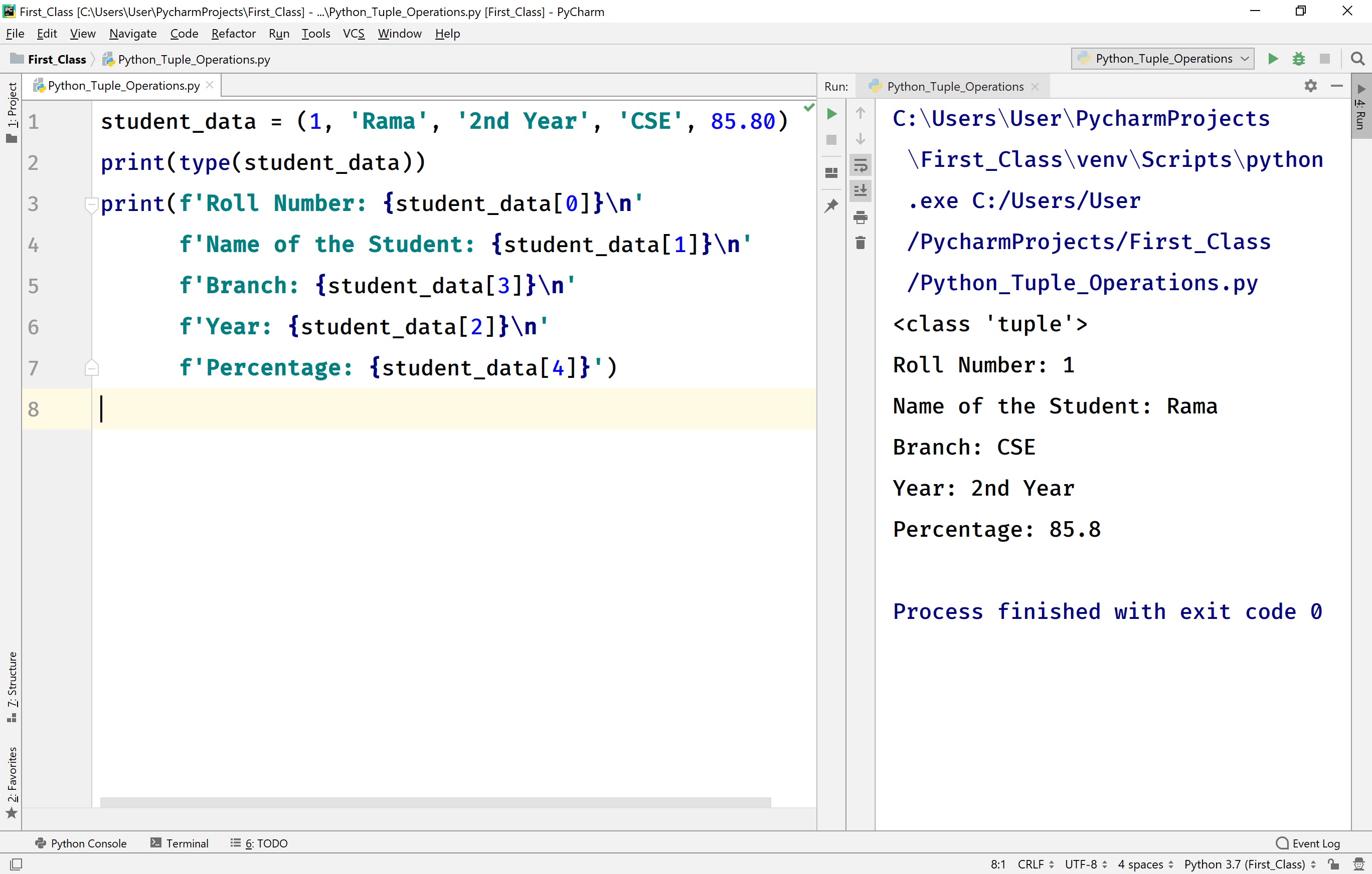 Python Program To Create A Tuple With Numbers Gambaran